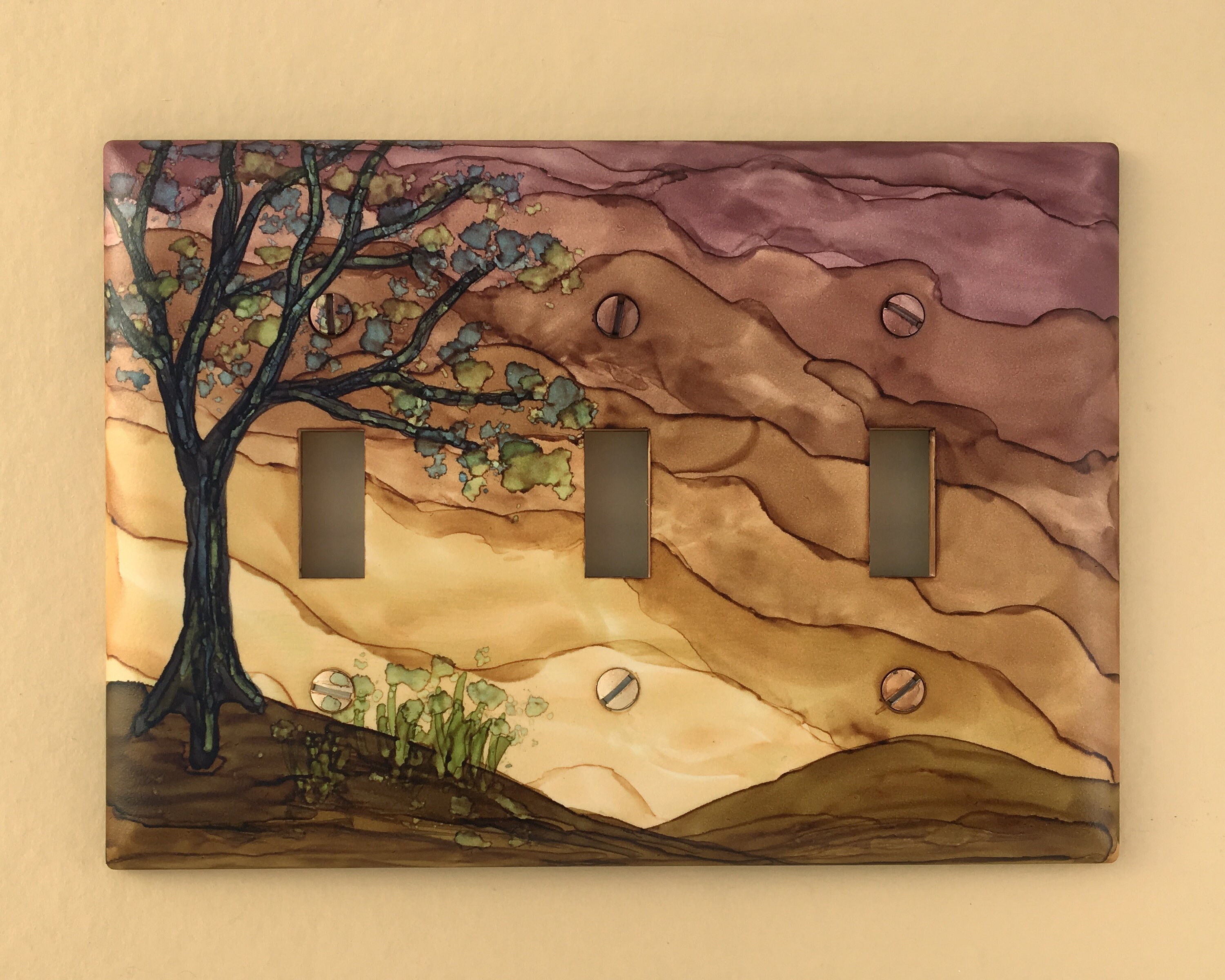 Woodland Shadows Light Switch Cover Hand Painted with | Etsy