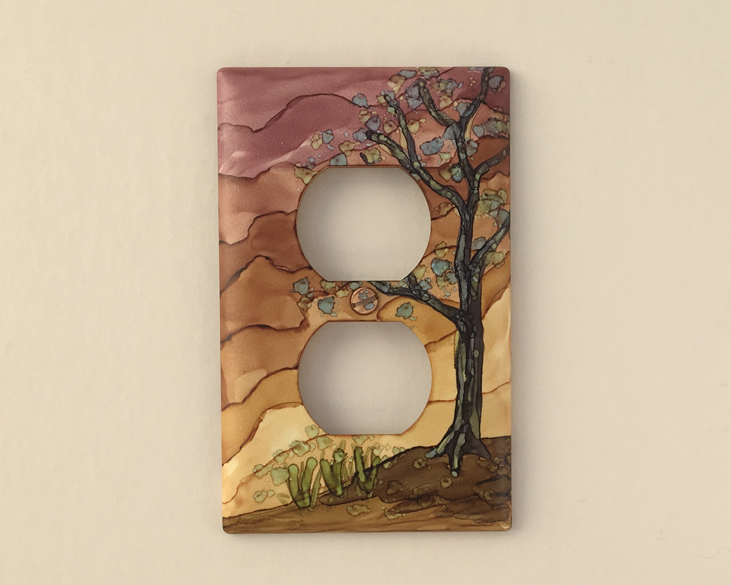 Woodland Shadows Light Switch Cover Hand Painted with | Etsy