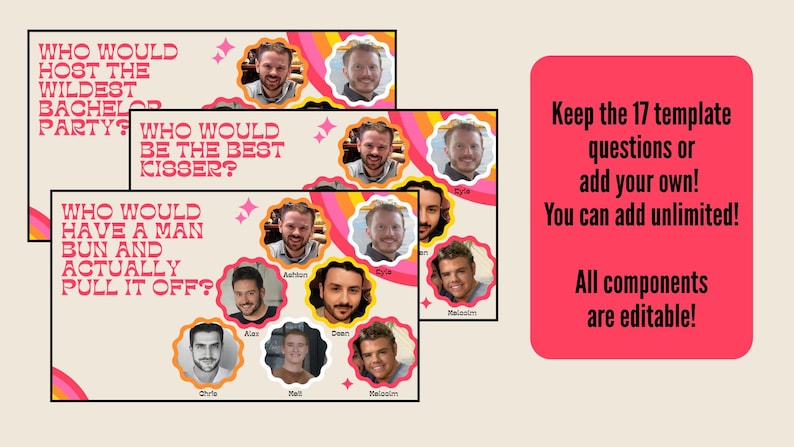 Gender-swap Bachelorette Game: Editable Bridal Party Game - Etsy