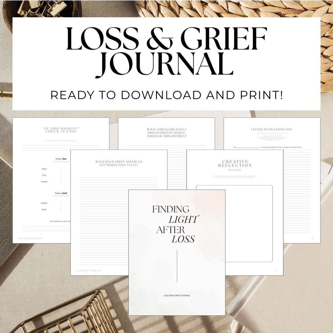 Guided Grief Journal: Healing Workbook for Loss (digital Download, PDF ...