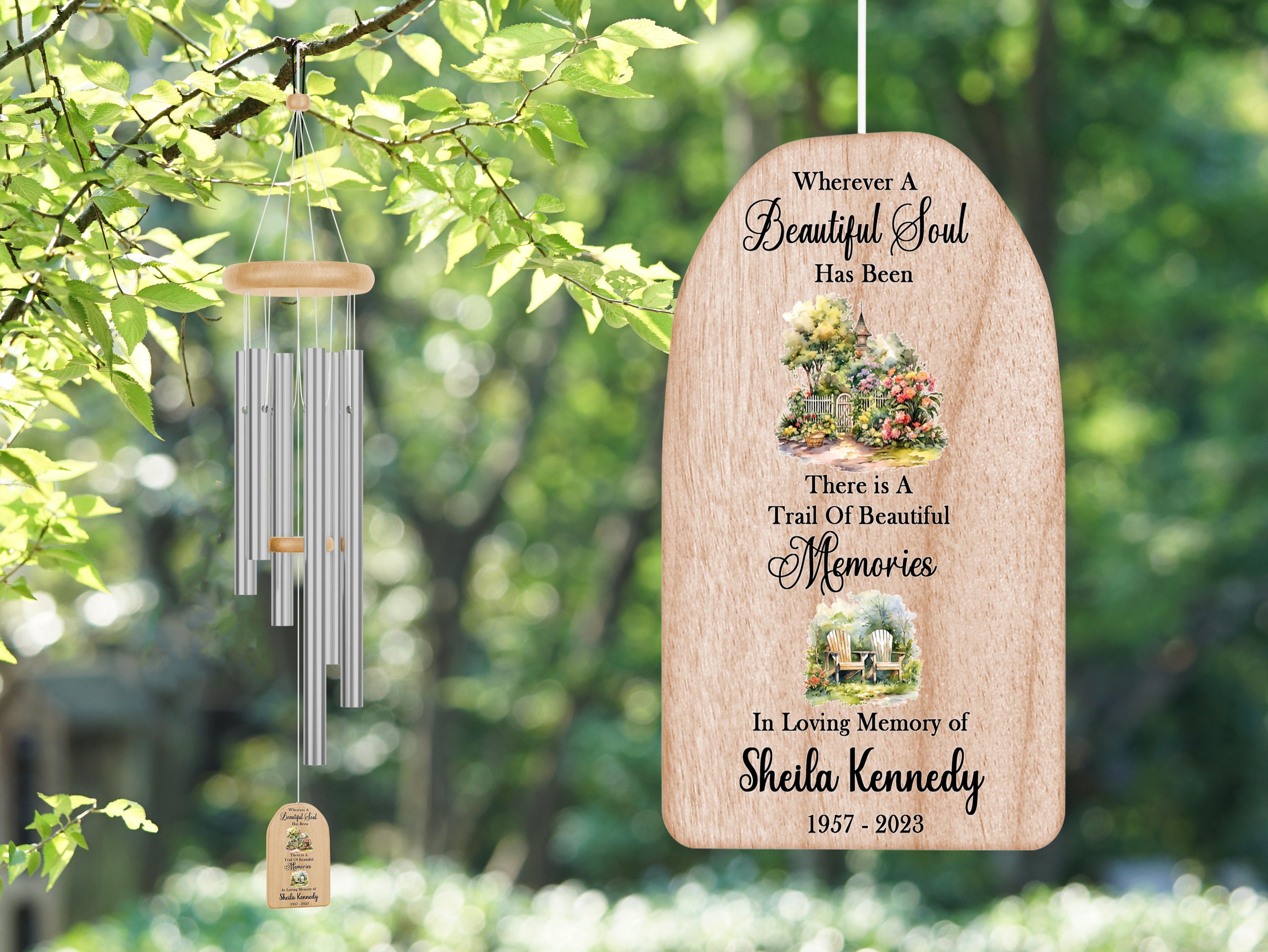 Memorial Wind Chimes In Loving Memory Remembrance Custom Wind Chime ...