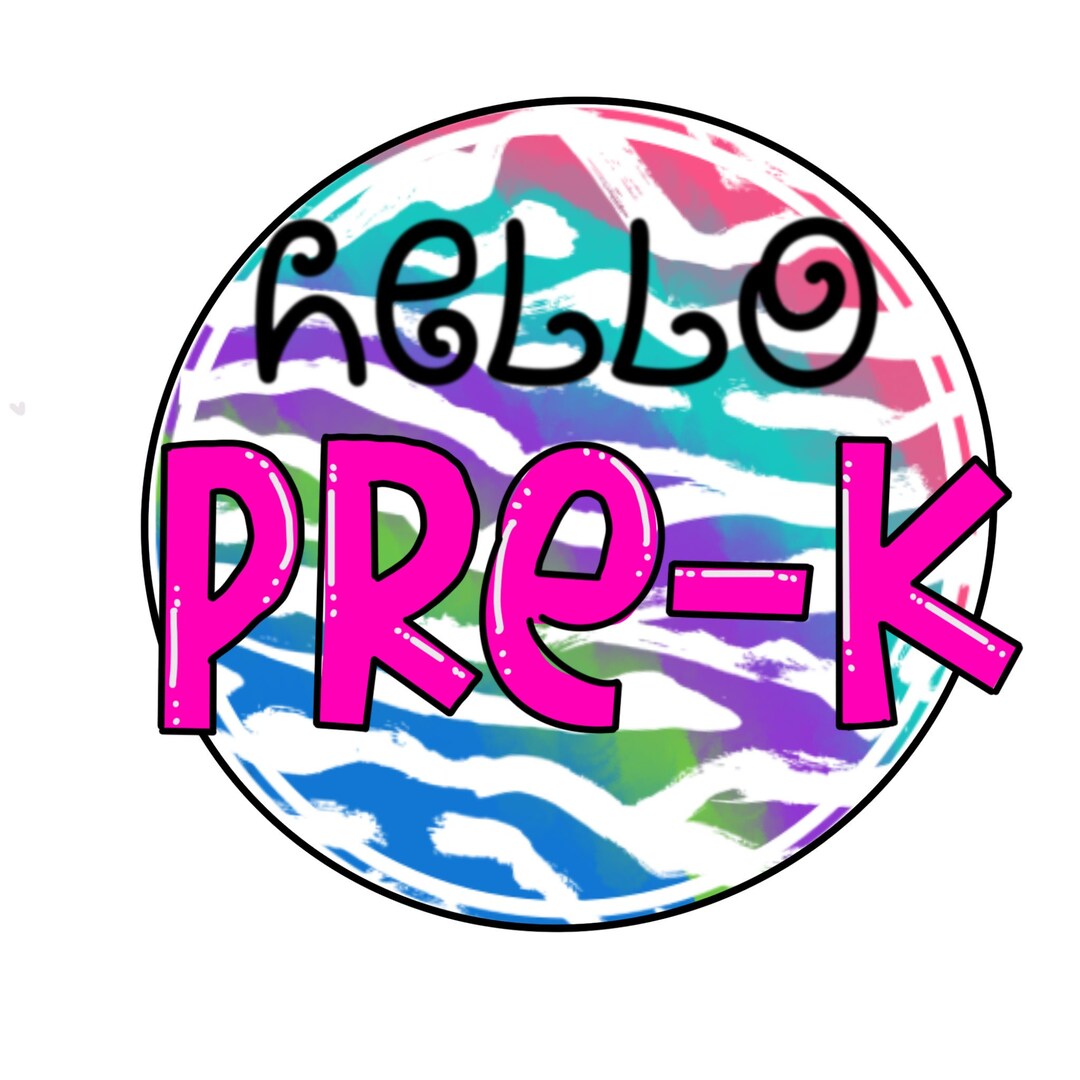 Hello Pre-k Back to School Sublimation Design Download PNG - Etsy