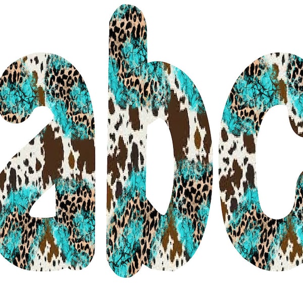 Cow Print Font - Etsy