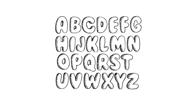 Doodle Font Blank SVG Commercial Use - Etsy