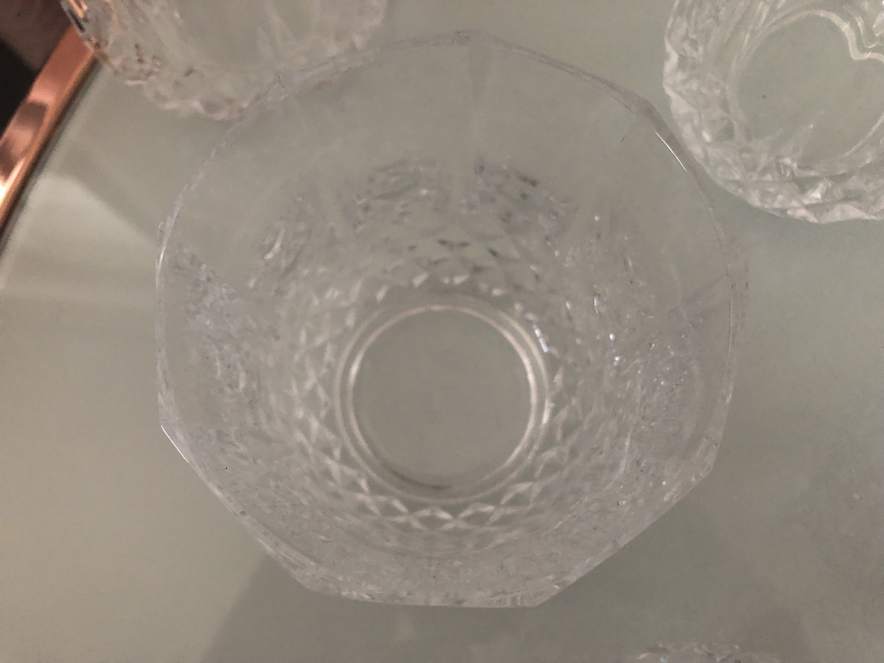 Set Of 6 Double Old Fashioned Whiskey Rocks Clear Crystal Longchamp