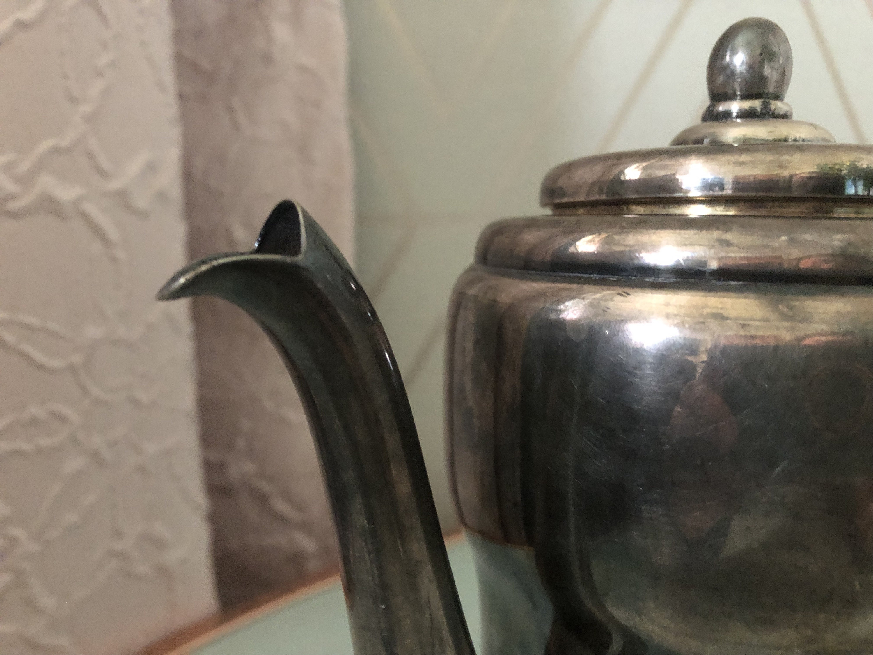 Antique Victorian Danish Silverplate Teapot Coffee Pot Hollowware Queen ...