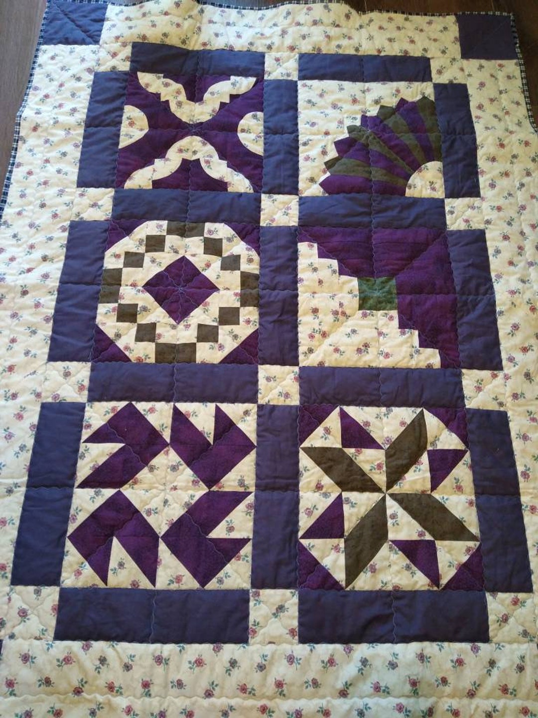 Purple Sampler Throw - Etsy