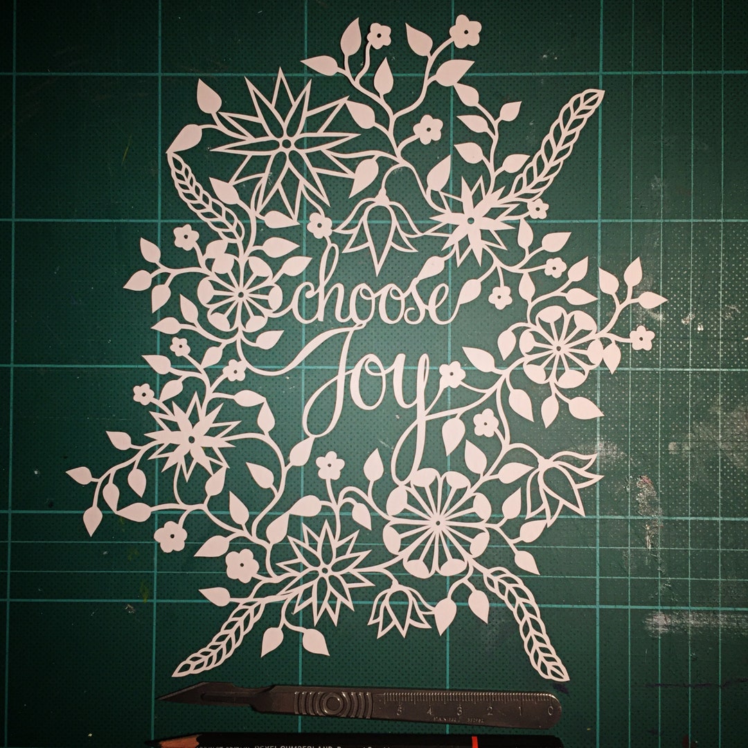 Choose Joy Papercut Template - Personal Use - PDF JPEG SVG - Instant ...