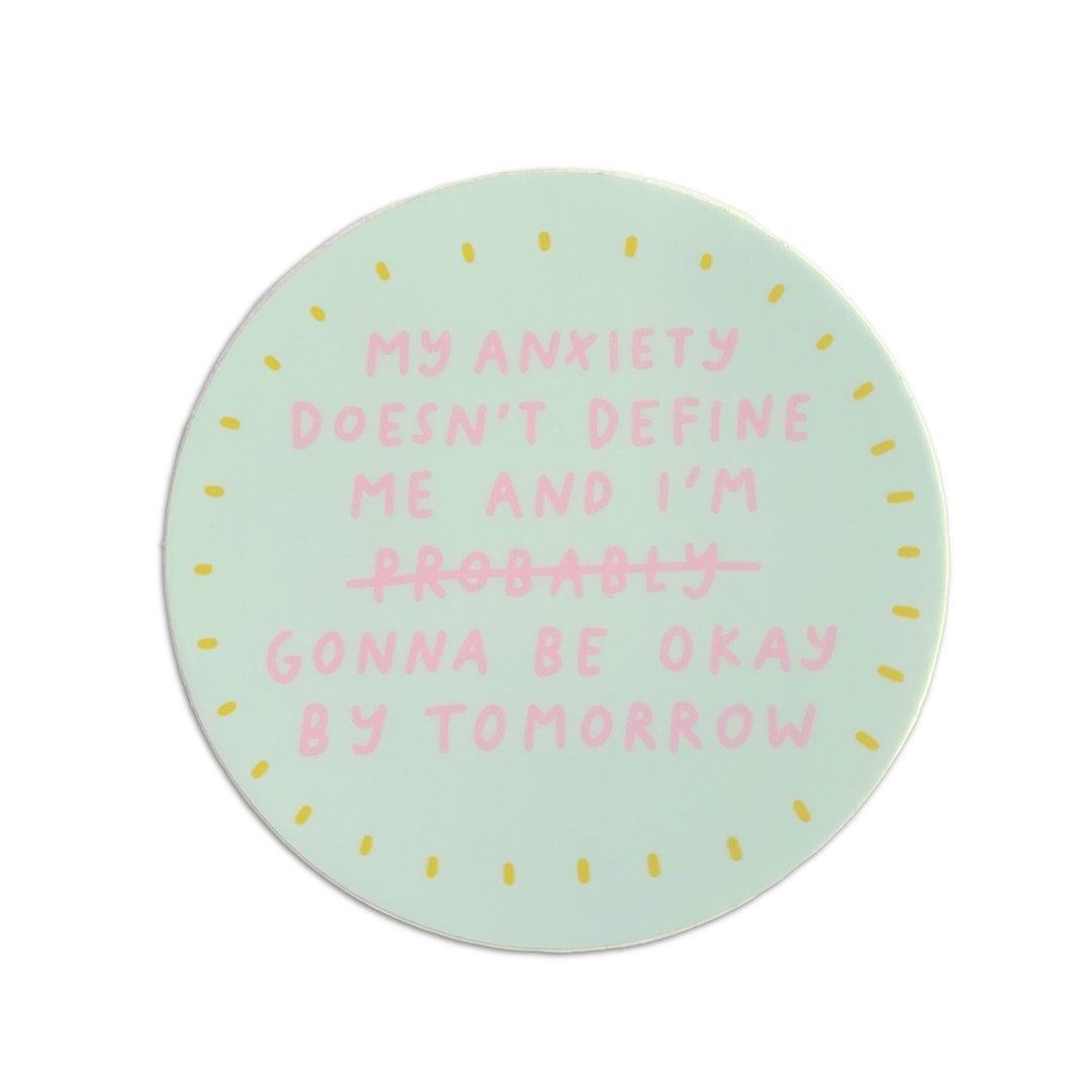Anxiety Doesn't Define Me Sticker | Waterproof Vinyl Laptop Decal - Etsy
