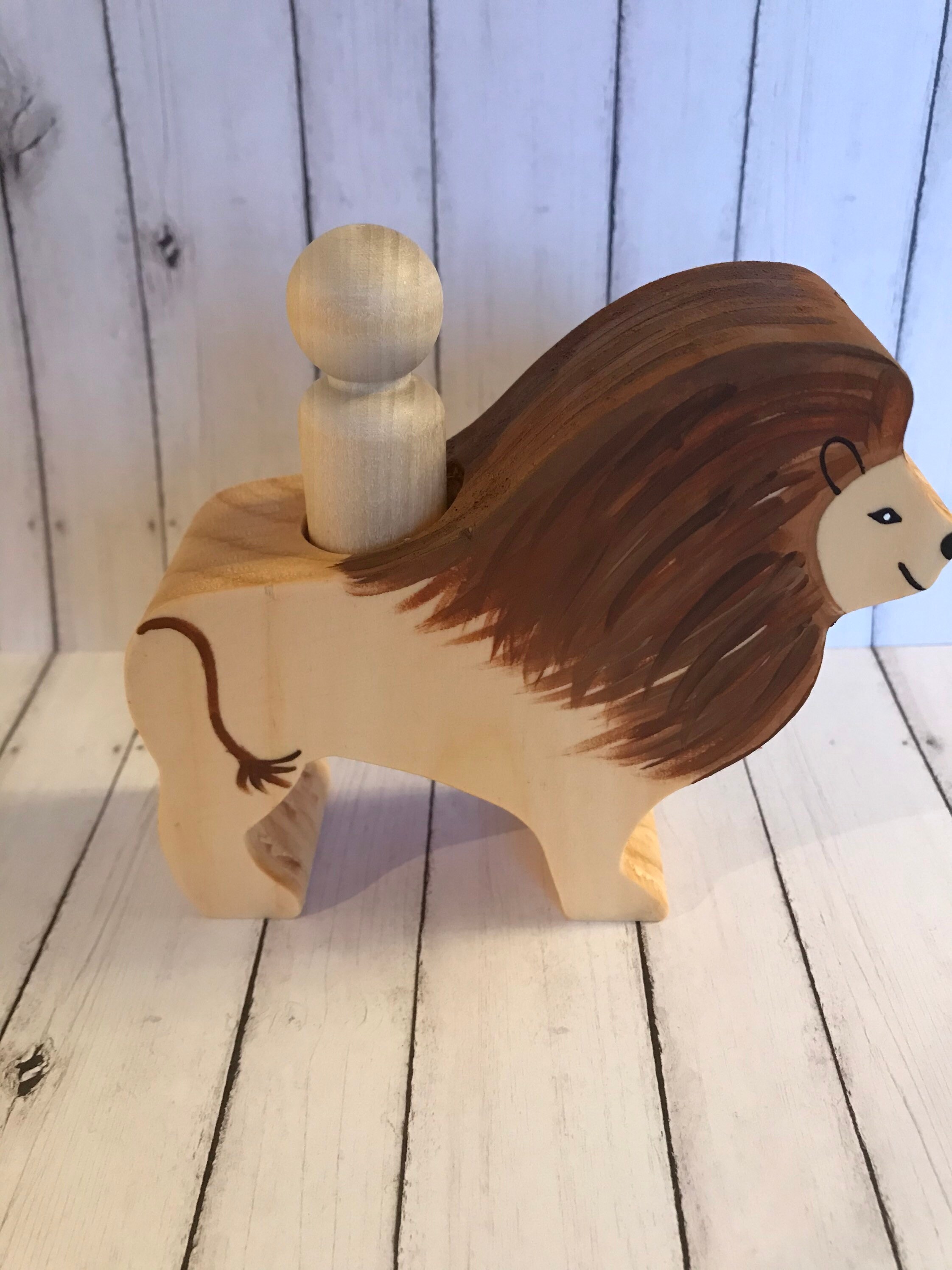 Wooden Lion 1 | Etsy
