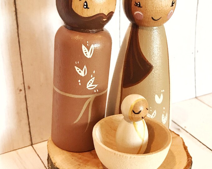 Simple Wooden Nativity Set - Etsy