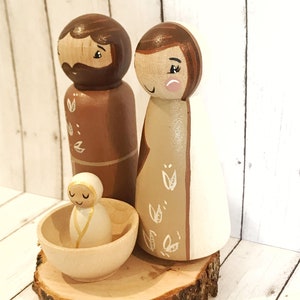 Simple Wooden Nativity Set - Etsy