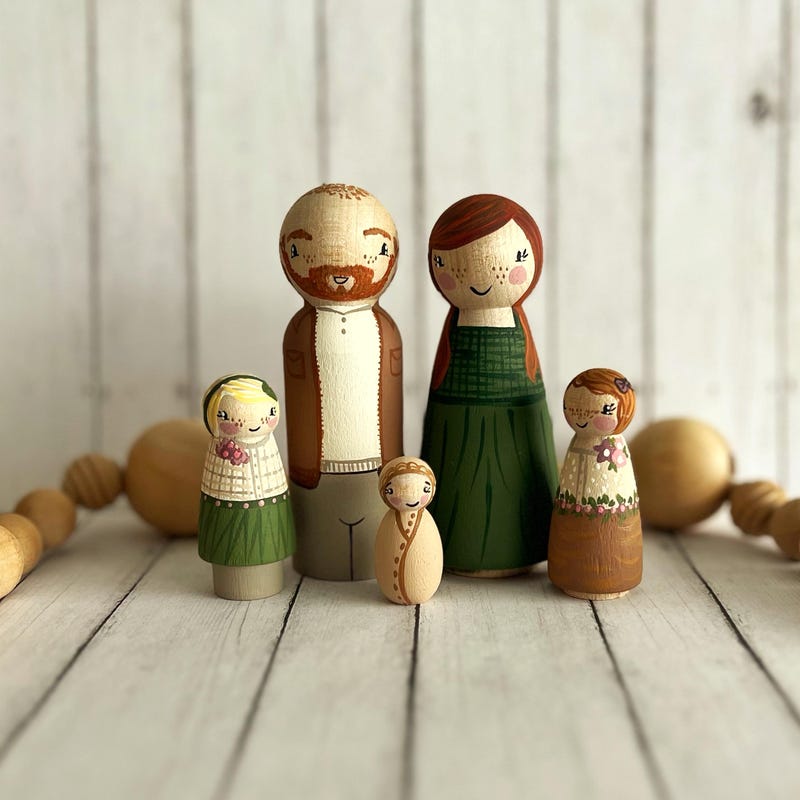 Peg People Family - Etsy