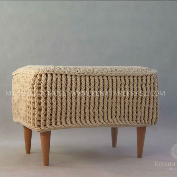 Knitted Pouf - Etsy