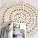 Ecru Cotton Rope Round Rug Crochet Rug Crochet Carpet - Etsy