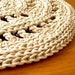 Ecru Cotton Rope Round Rug Crochet Rug Crochet Carpet - Etsy