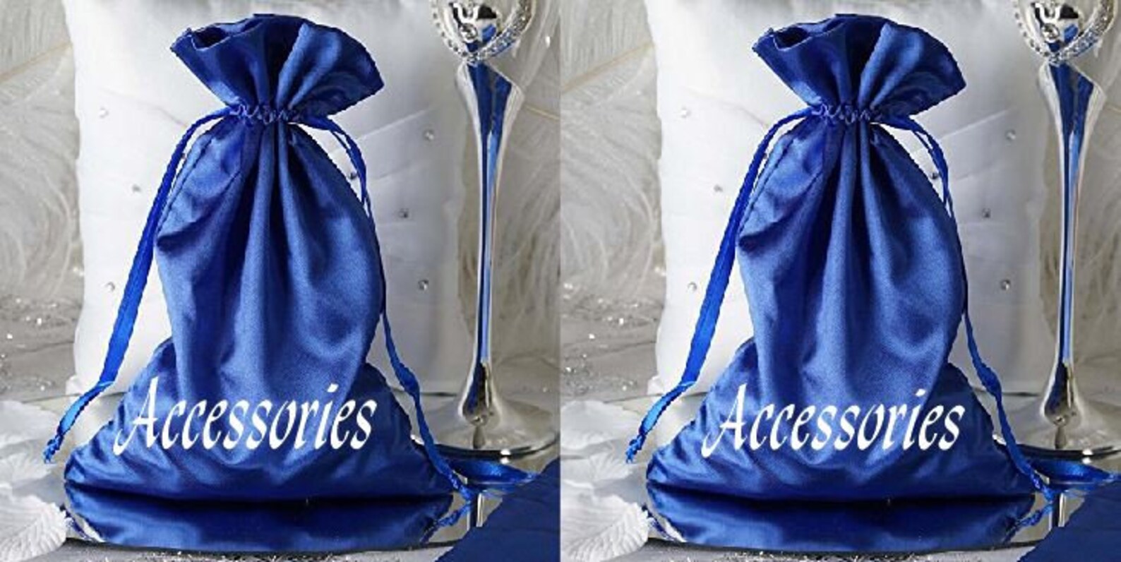 Personalized Satin Bag, Black Sating Bag, Gold Sating Bag, Royal Blue ...