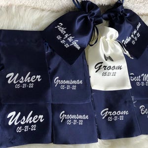 Personalized Satin Bag, Black Sating Bag, Gold Sating Bag, Royal Blue ...