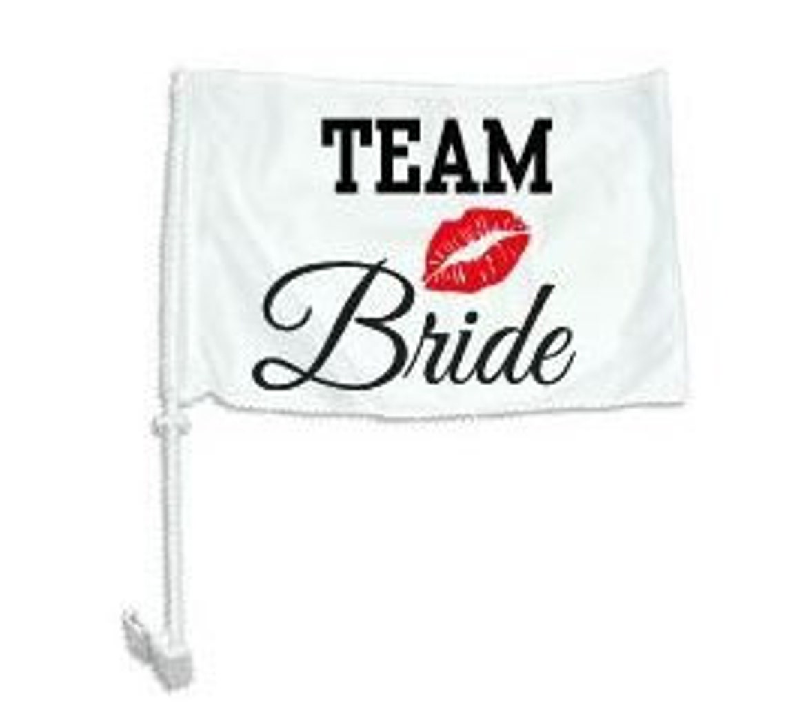 Personalized Car Flags for Bride, Groom, and Wedding Party - Etsy