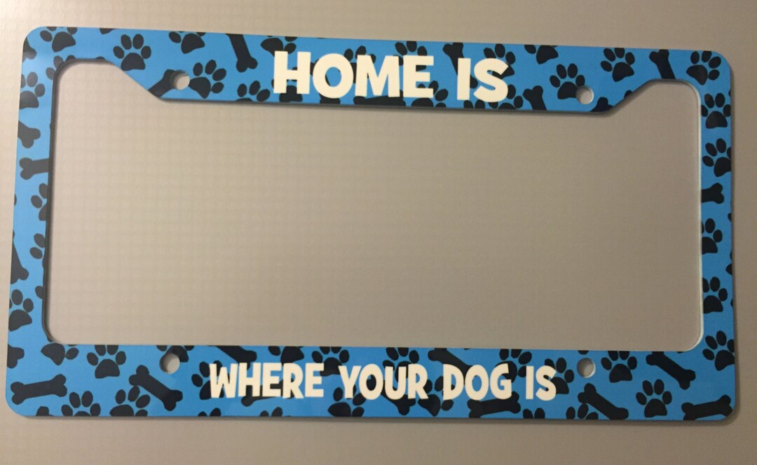 Dog Lover License Plate Frame, Personalized Car Decor - Etsy
