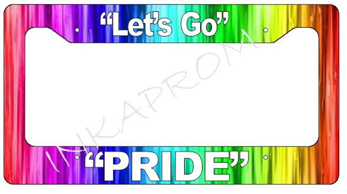 PRIDE - Personalized Frame Tags - Licence Plate Frame - Gay Pride - - Etsy
