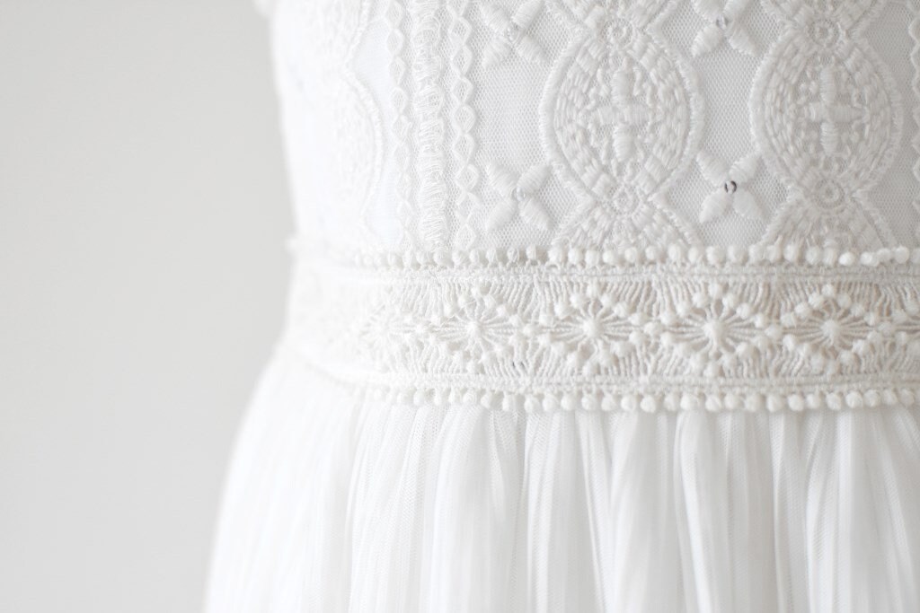 LYDIA Classic Medium Length Church Dress With Embroidered Top - Etsy ...