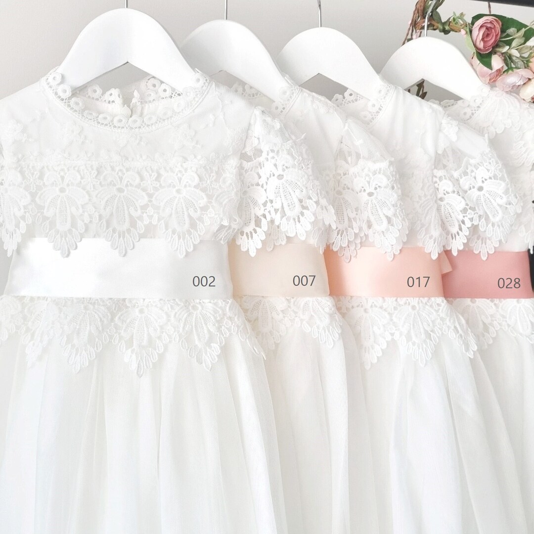 Robe de communion de baptême, robe d'église traditionnelle en tulle et ...