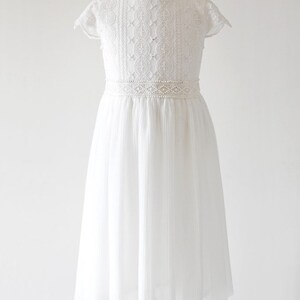 LYDIA Classic Medium Length Church Dress With Embroidered Top - Etsy ...