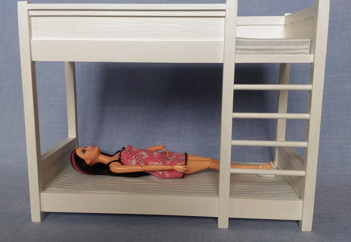 1:6 Scale Bunk Bed for 12 Inch Doll Size Dollhouse Bedroom - Etsy