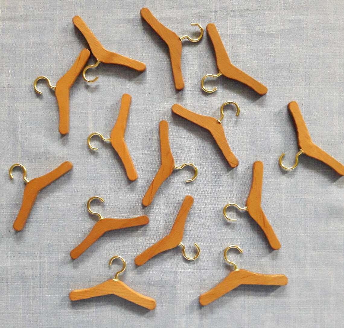 Set of Hangers Handmade Wood Miniature for 12 Inch Doll - Etsy