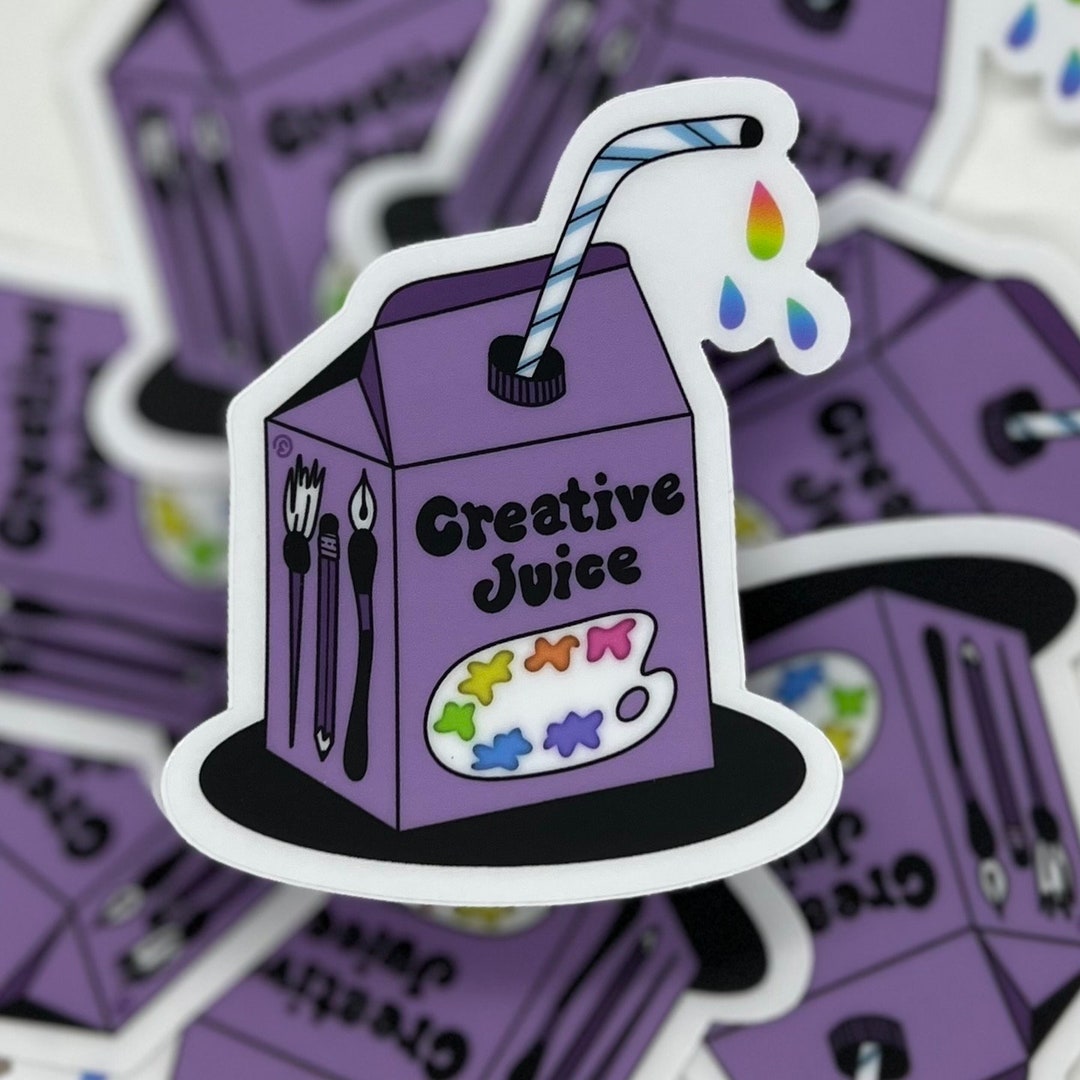 Creative Juice Box Sticker - Etsy