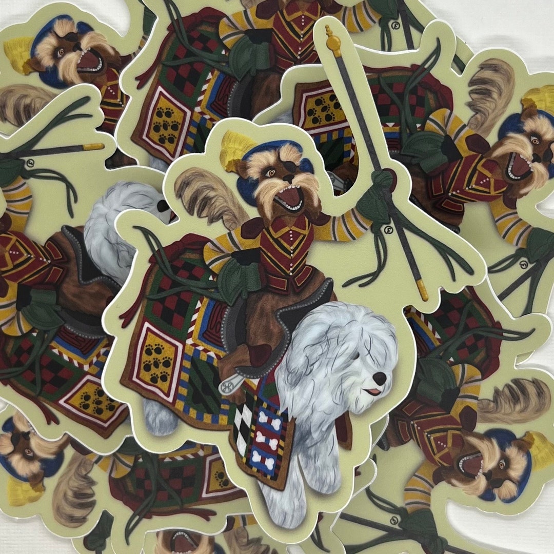 Labyrinth Inspired Dog Knight Sticker - Etsy