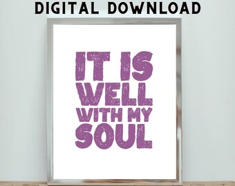 DIGITAL FILE It is Well Sublimation Design - Etsy