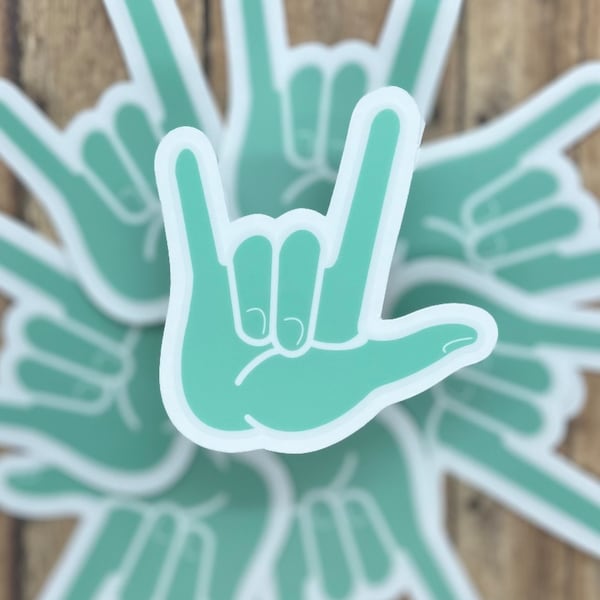 Sign Language I Love You Stickers - Etsy