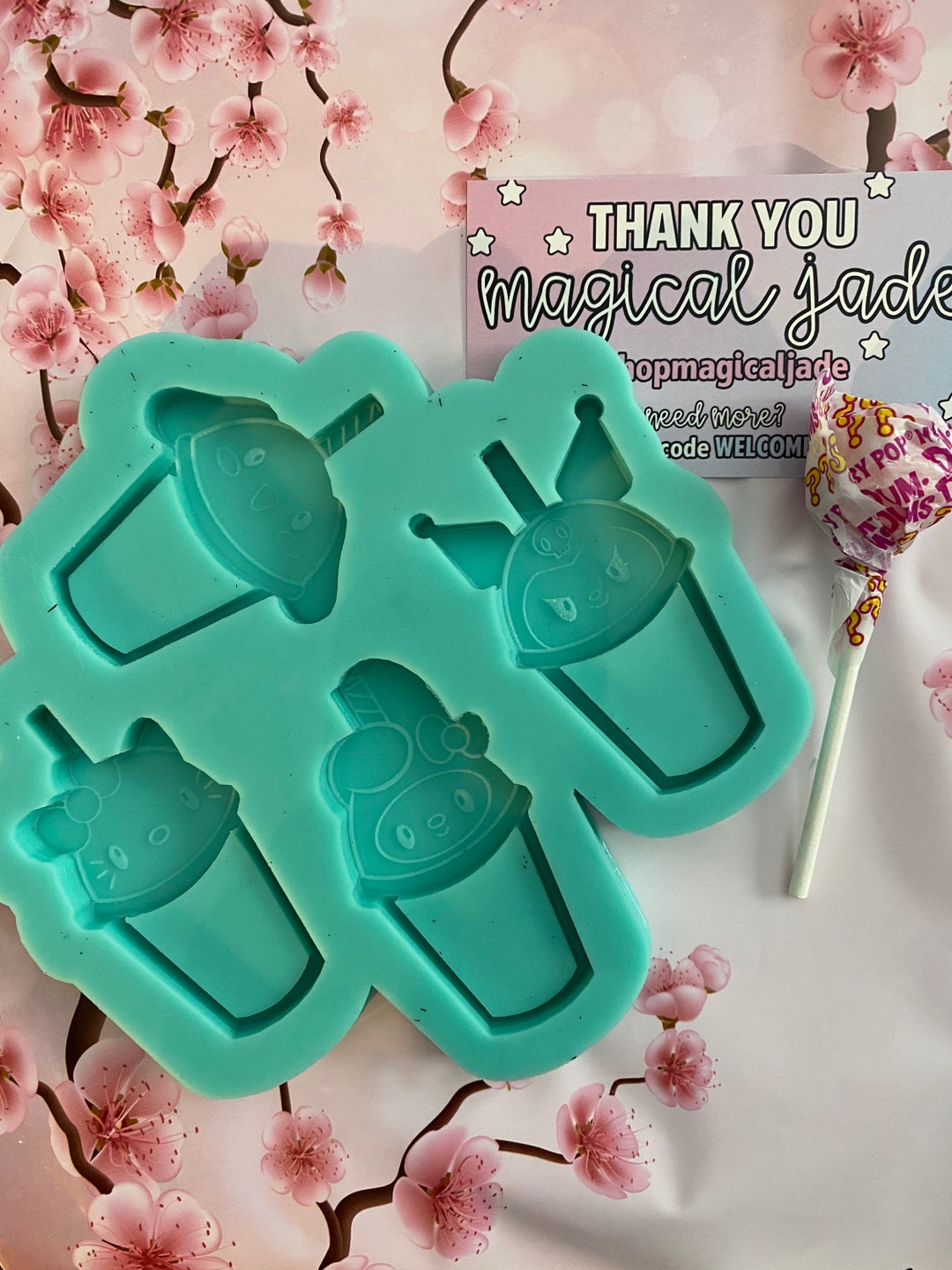 Kawaii Animals Boba Cup Silicone Mold, Epoxy Resin Molds, Shaker ...