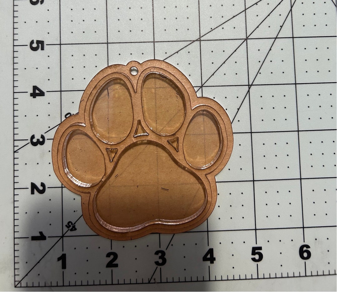 Paw Print Shaker Christmas Tree Ornament Silicone Mold for Epoxy Resin ...