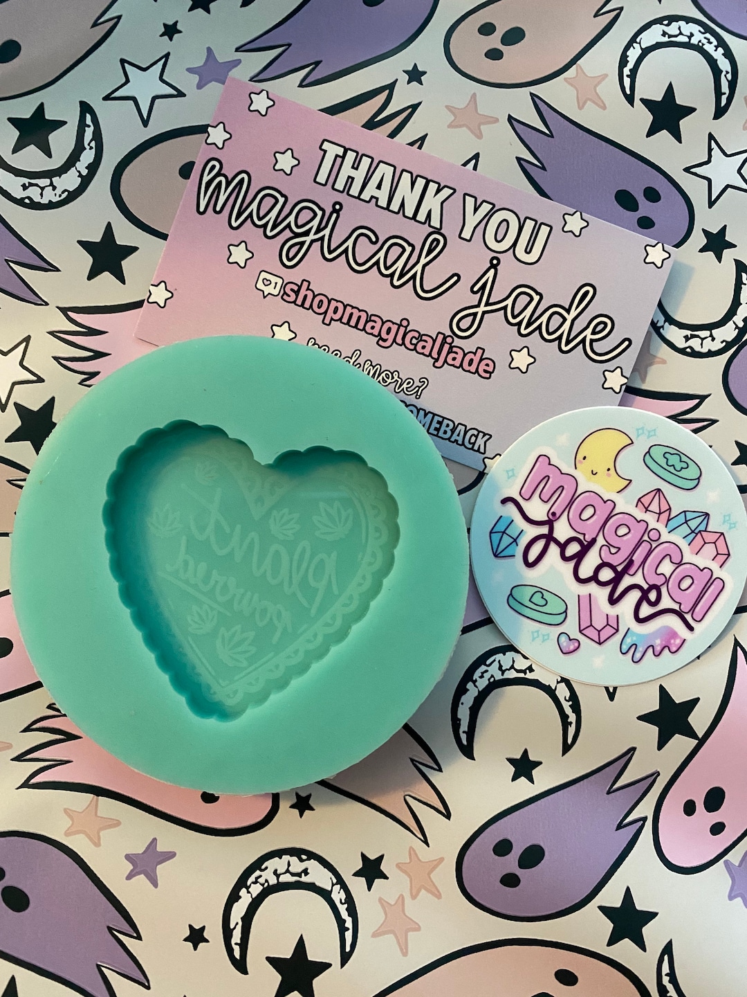 Plant Powered Heart Silicone Resin Mold: Epoxy Resin Crafting, 420 ...