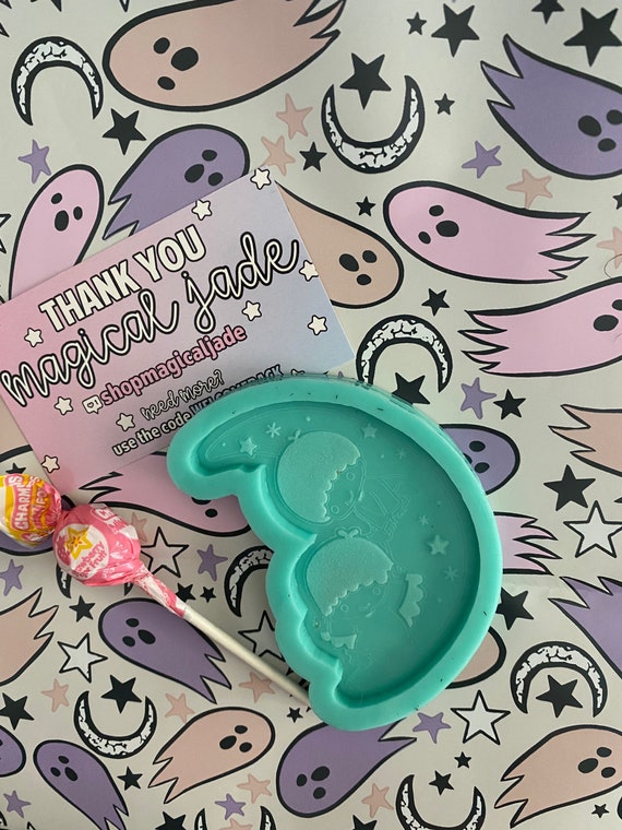 Cute Star Twins Moon Flat Shiny Silicone Mold for Epoxy Resin - Etsy