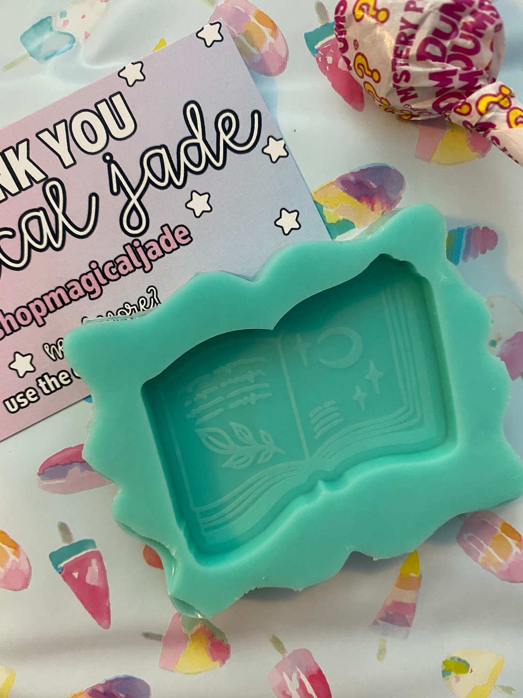 Open Spell Book Resin Mold, Silicone Molds for Epoxy Resin, Resin Witch ...