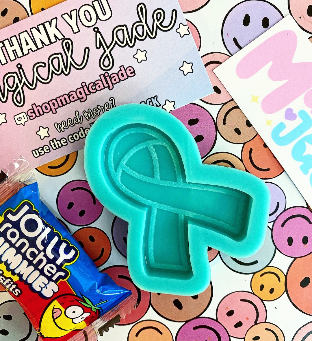 Awareness Ribbon Silicone Mold: Epoxy Resin Keychain, Badge Reel Molds ...