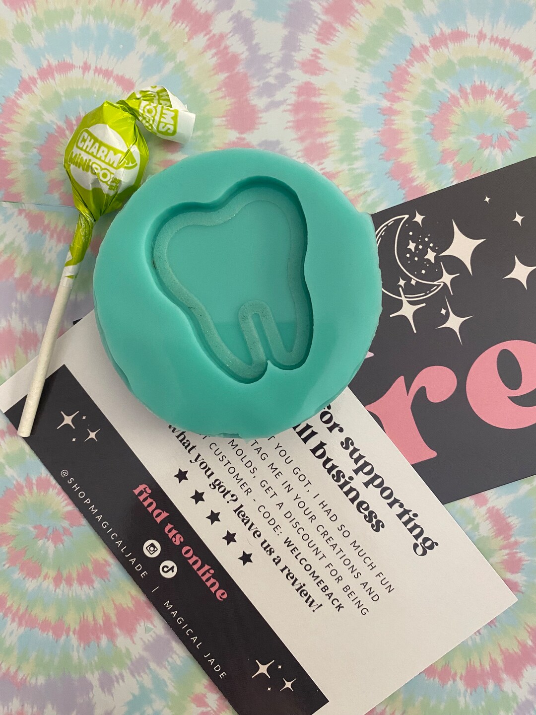 Tooth Molar Flat Plain Shiny Silicone Mold for Epoxy Resin Molds ...