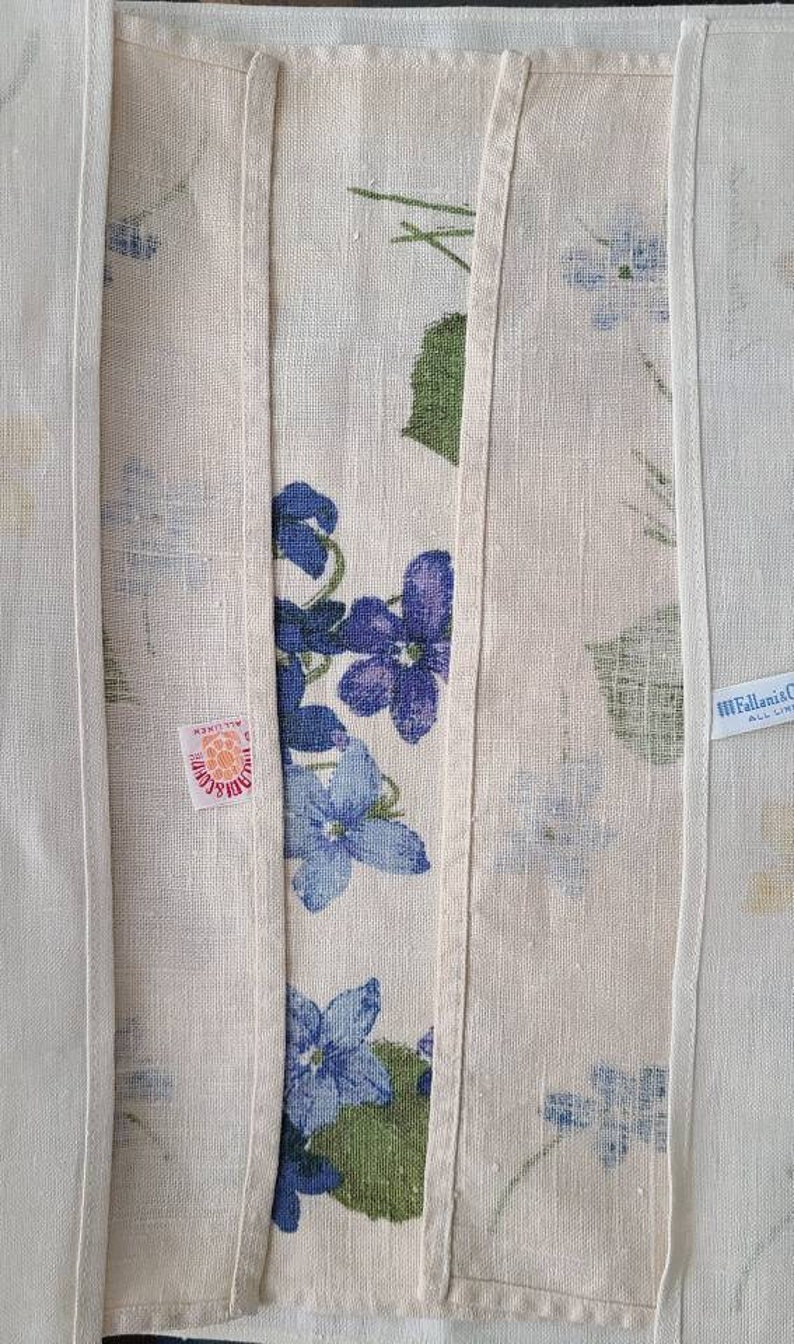 GORGEOUS Vintage Signed Luther Travis Floral Linen Kitchen Tea Towels ...