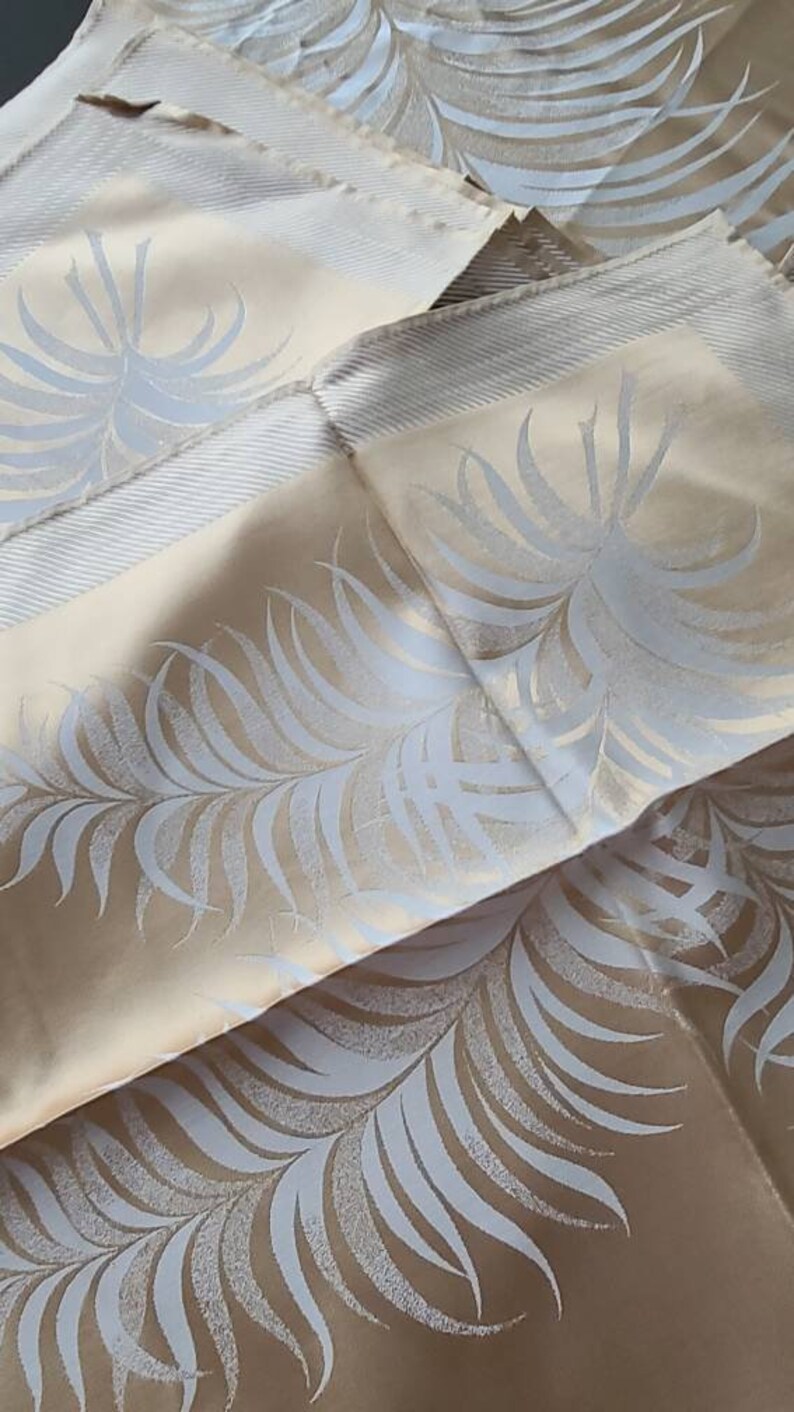 ABSOLUTELY STUNNING New Vintage Set of Cotton Rayon Rectangular 63 X ...