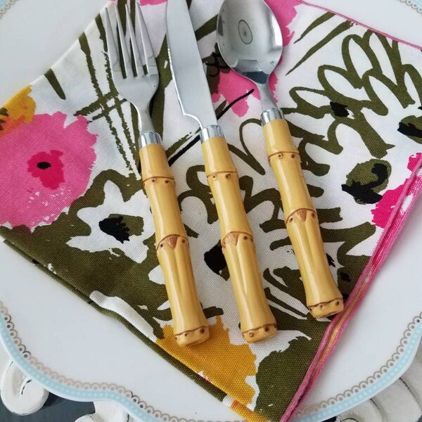 Bamboo Flatware - Etsy