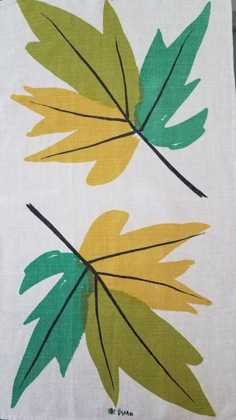 FALLING for FALL Vintage Vera Neumann LINEN Kitchen Tea Towels ...