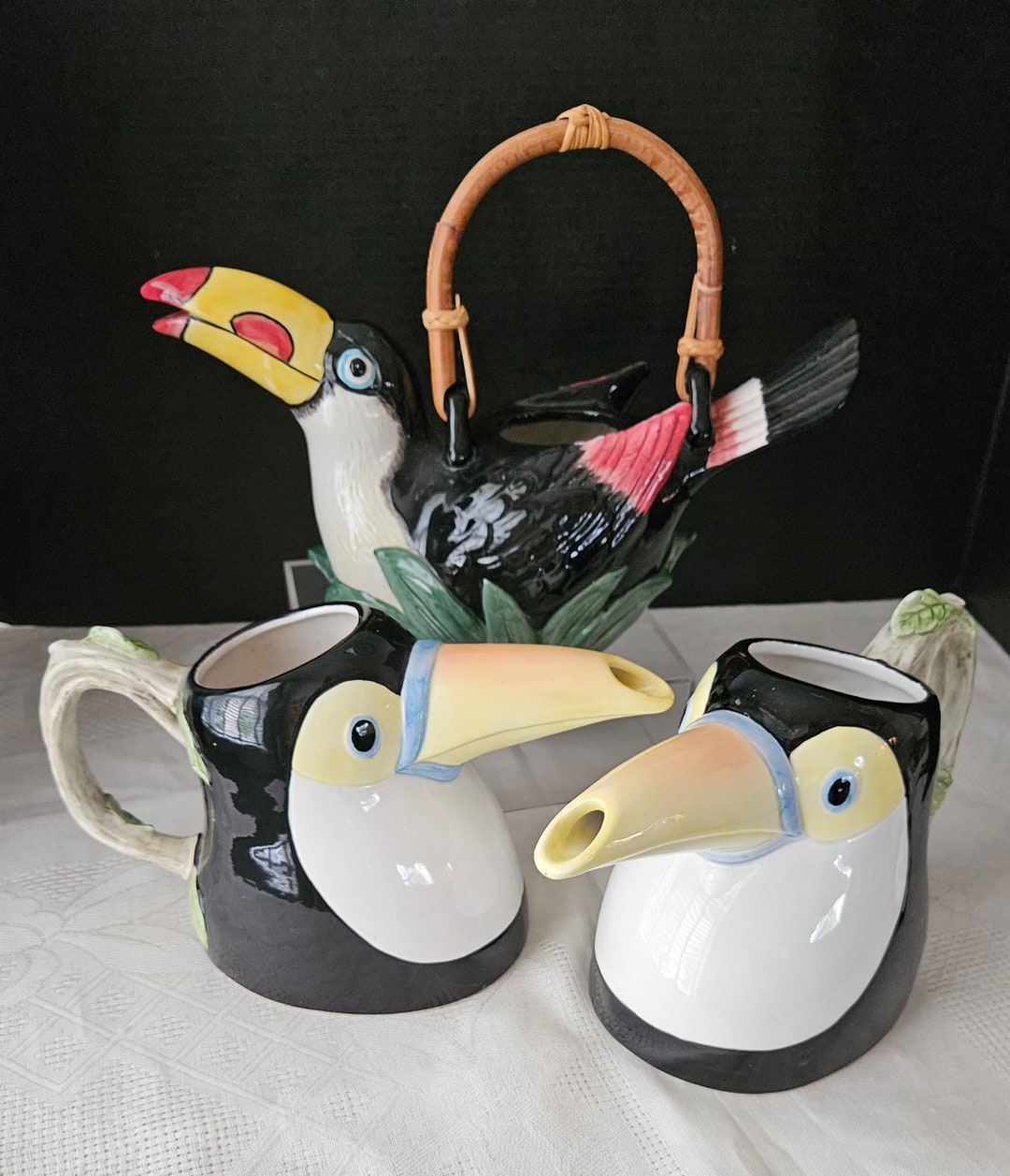 It Must Be a Rain Forrest! Instant Collection of Vintage Bird Pitchers ...