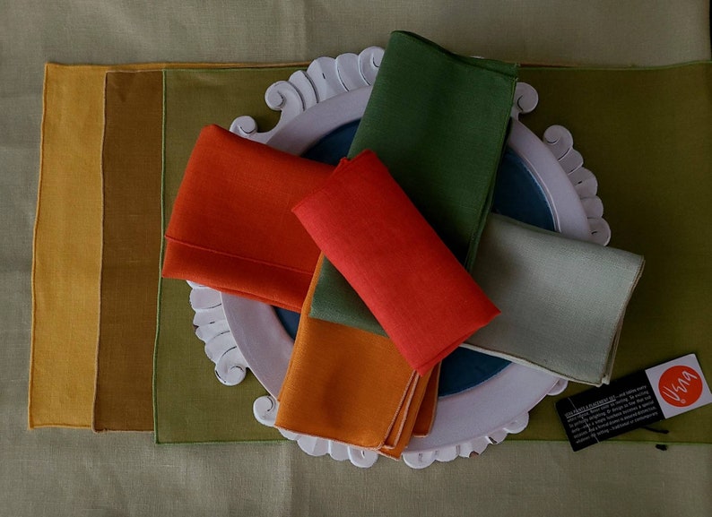 New Old Stock Solid Color Vera Neumann Table Linens: Mix Match LINEN ...