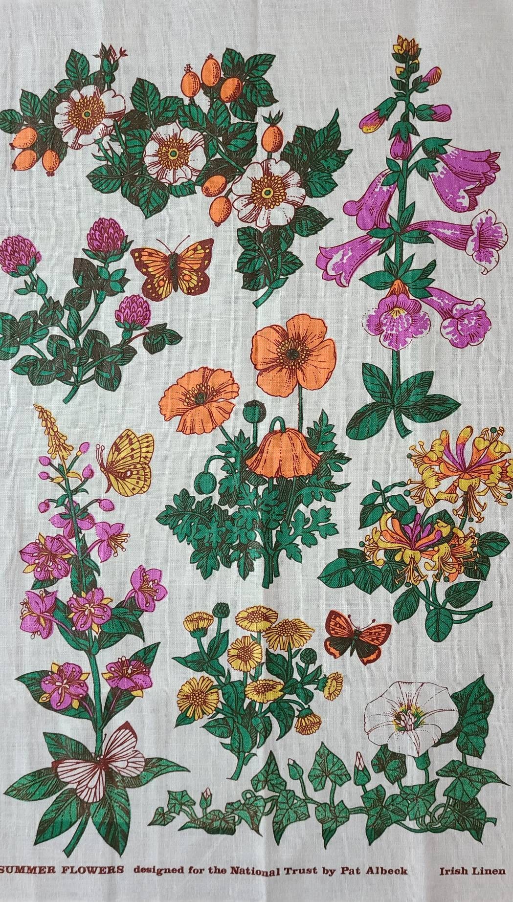 Rare SUMMER FLOWERS, NEW Vintage Signed Pat Albeck for the National ...