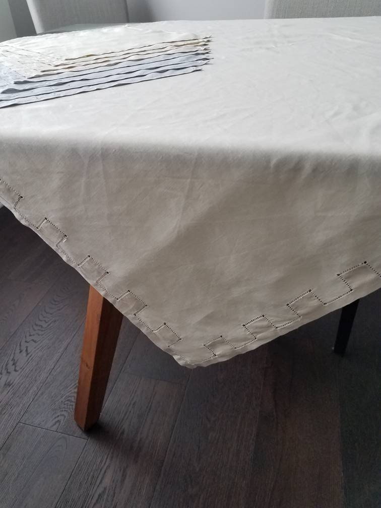Set 9 VTG Square Hand Made and Embroidered Cutwork Tablecloth - Etsy