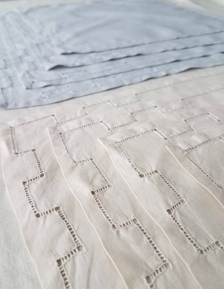 Set 9 VTG Square Hand Made and Embroidered Cutwork Tablecloth - Etsy